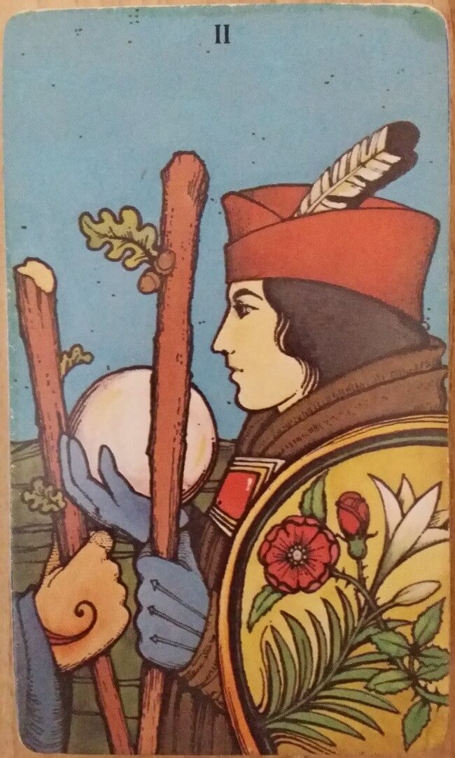 Monday 23rd March 2020: 2 of Rods – Perennial Tarot